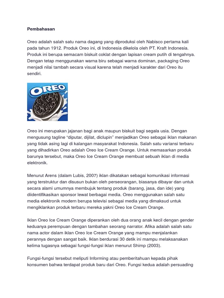 Iklan Oreo | PDF