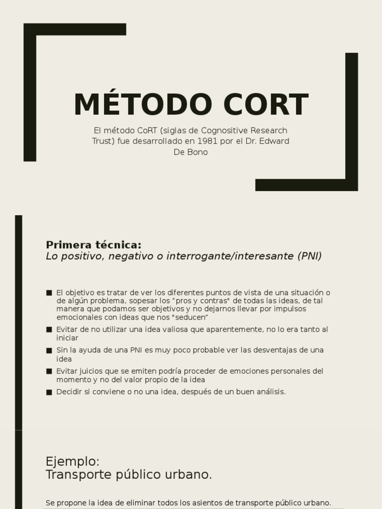 Método Cort | PDF | Conocimiento | Toma de decisiones