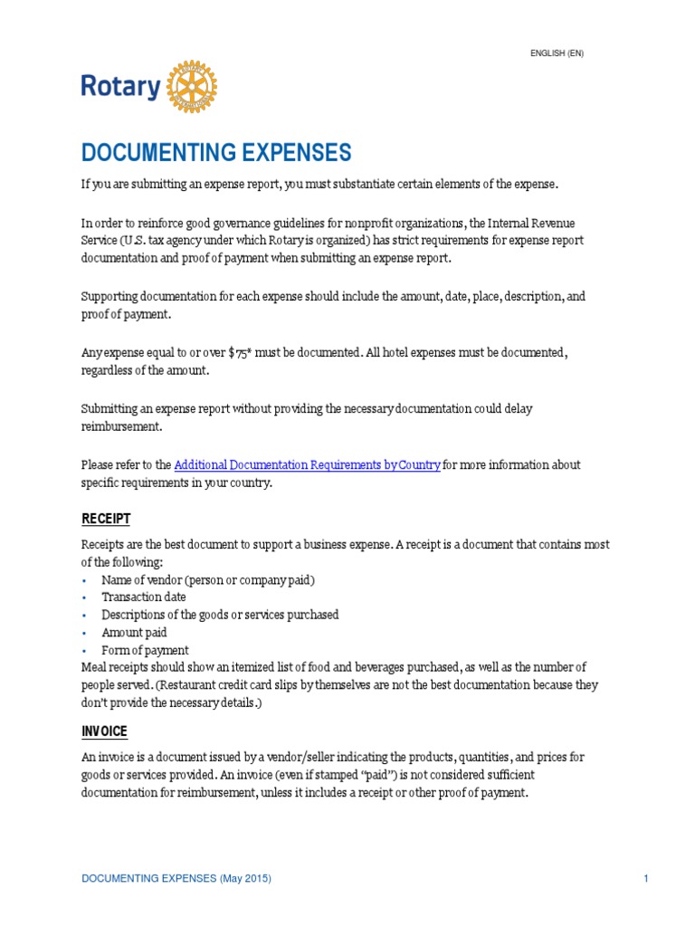 Documenting Expenses | PDF | Invoice | Receipt