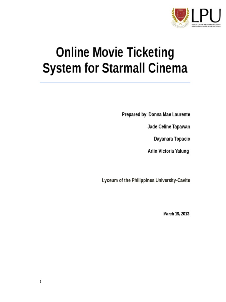 Online Movie Ticketing System For Starmall Cinema | PDF | Web Browser ...