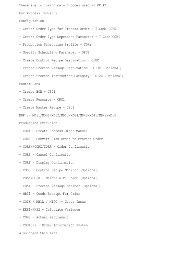 SAp PP Pi Steps | PDF