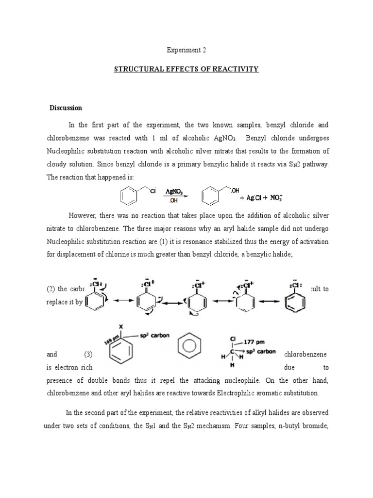 Structural Effects of Reactivity | PDF | Chemical Reactions | Physical ...