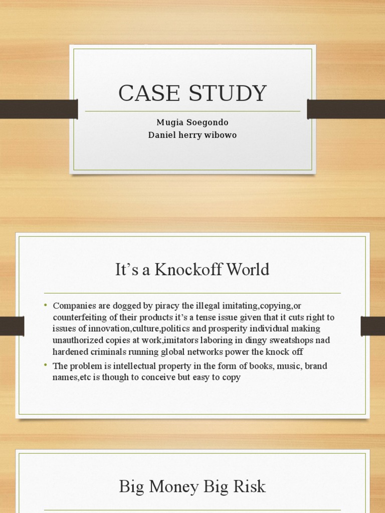 Case Study | PDF | Copyright Infringement | Counterfeit