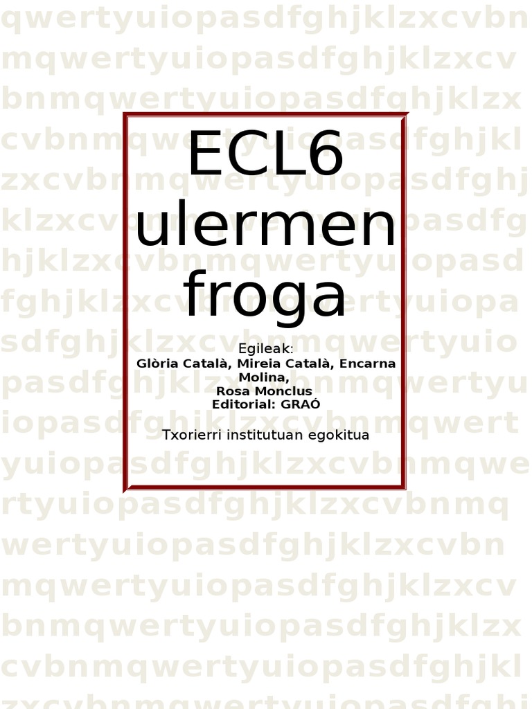 ECL - 6. Ulermen Froga Txorierrinegokitua | PDF