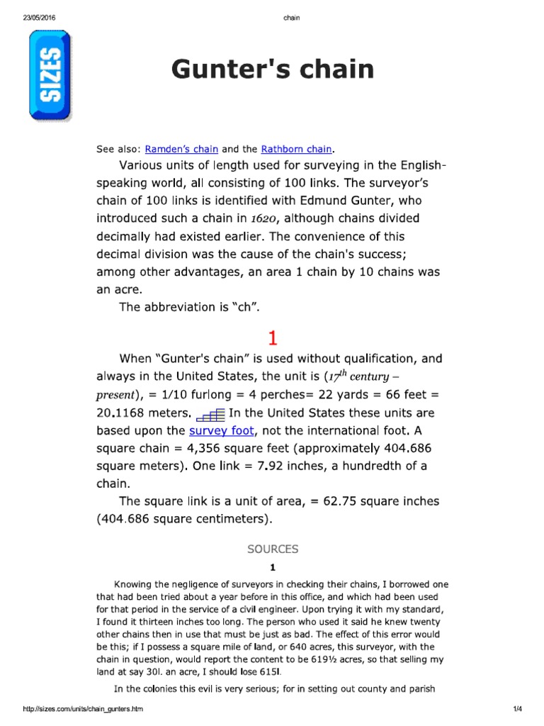 Gunters Chain | PDF