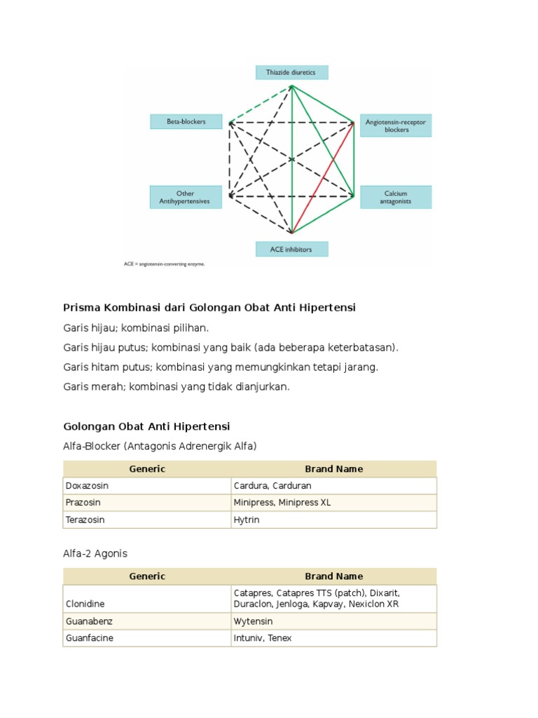 Kombinasi Dari Golongan Obat Anti Hipertensi | PDF | Kesehatan Holistik