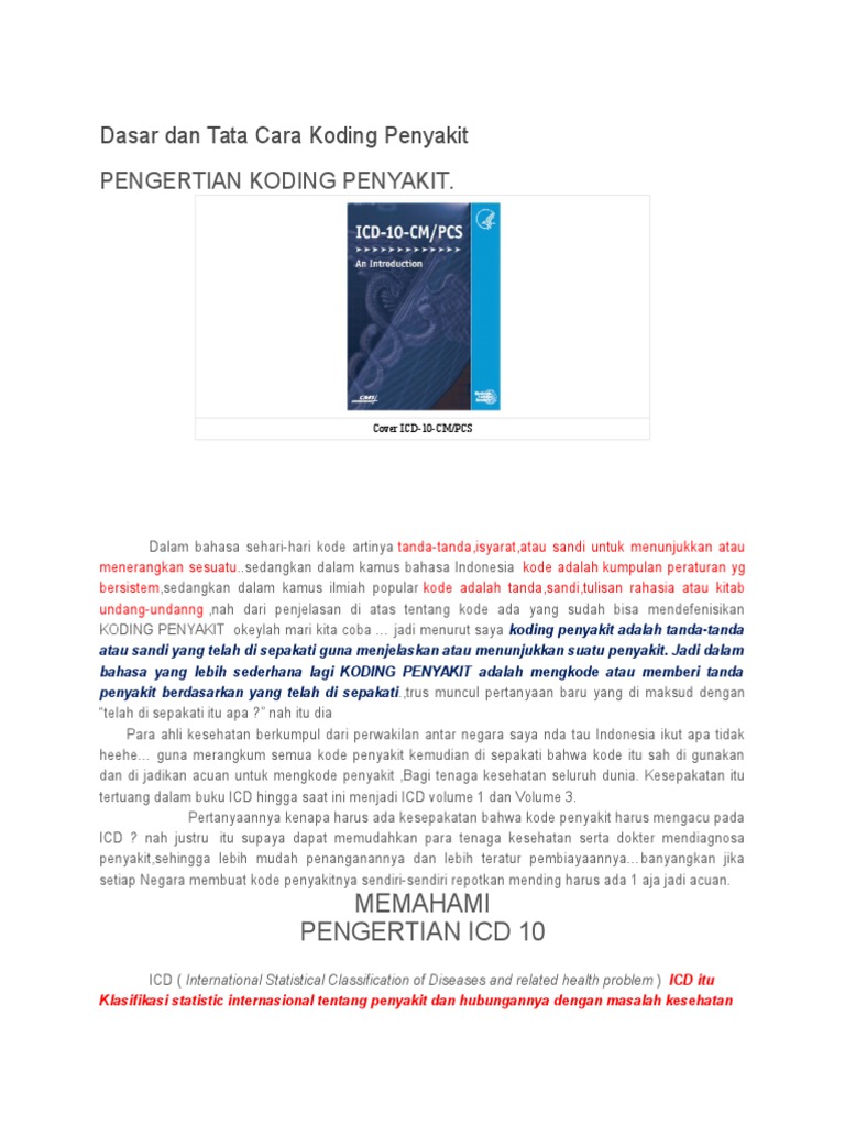 Dasar Dan Tata Cara Koding Penyakit | PDF