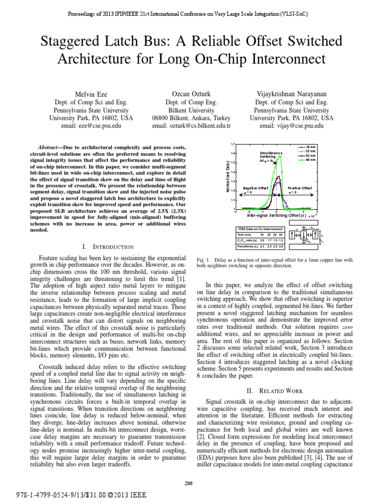 Staggered Latch Bus A Reliable Offset Switched Architecture For Long On ...