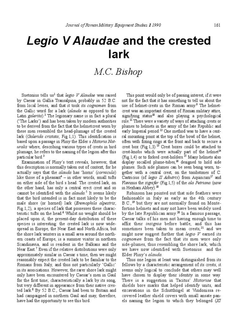 Legio V Alaudae and The Crested Lark | PDF | Roman Legion | Gaul