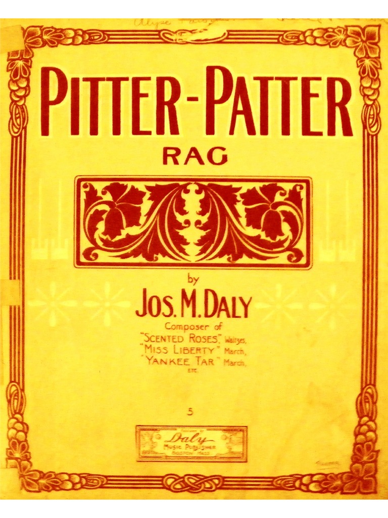 PITTER PATTER RAG (Joseph M. DALY, 1910) PDF | PDF