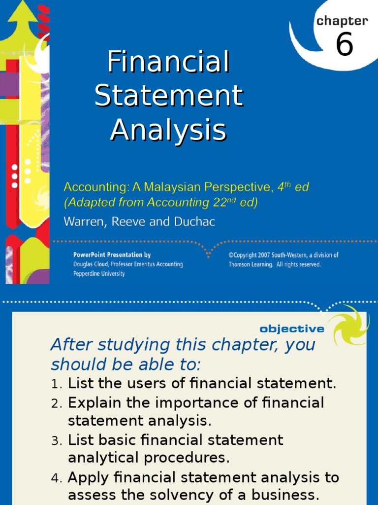 PP For Chapter 6 - Financial Statement Analysis - Final | PDF | Dividend | Working Capital