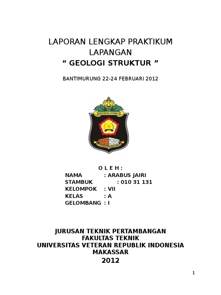 Laporan Lengkap Praktikum Lapangan Geologi Struktur | PDF