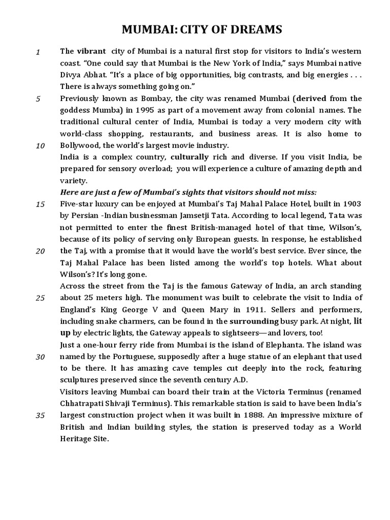 Reading Grade 11 | Download Free PDF | Mumbai | Hotel And Accommodation