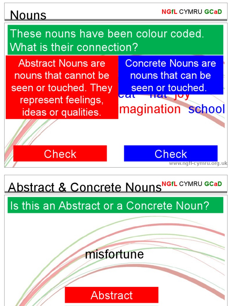 Abstract and Concrete Nouns | PDF
