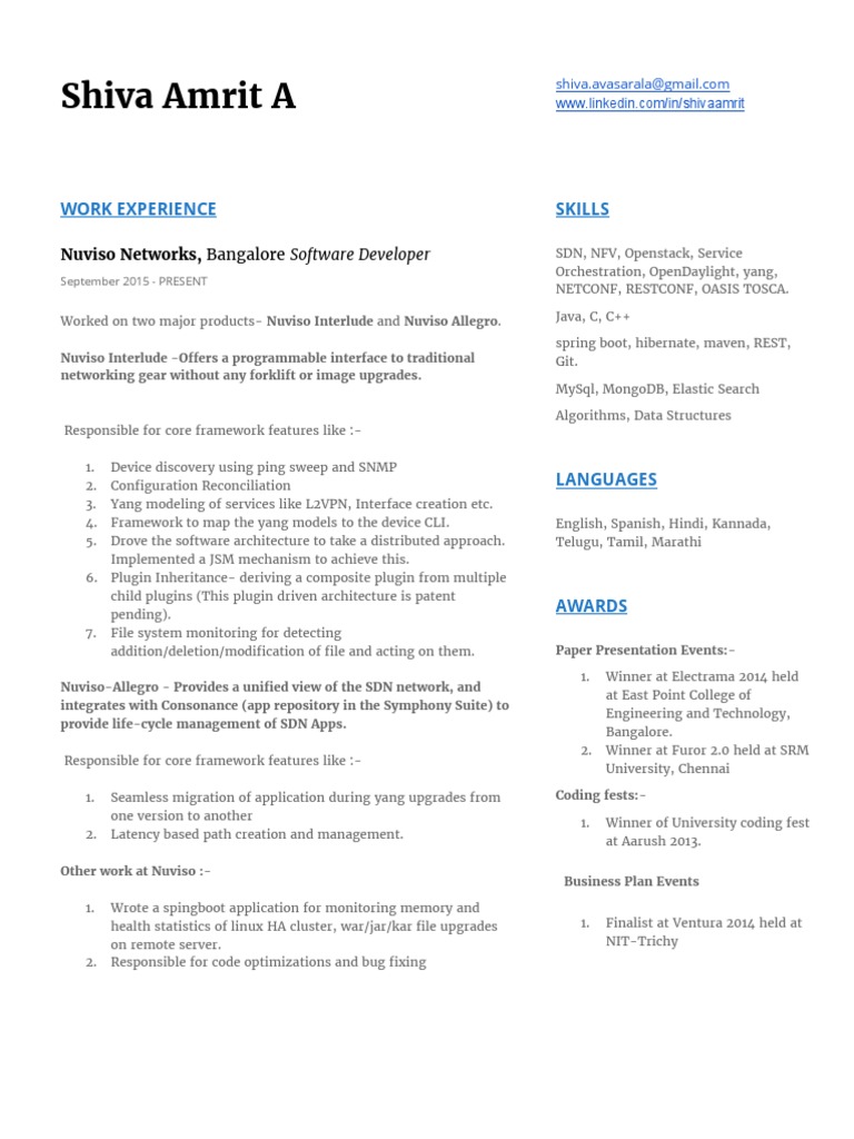 Shiva Resume | Download Free PDF | Open Stack | Computing