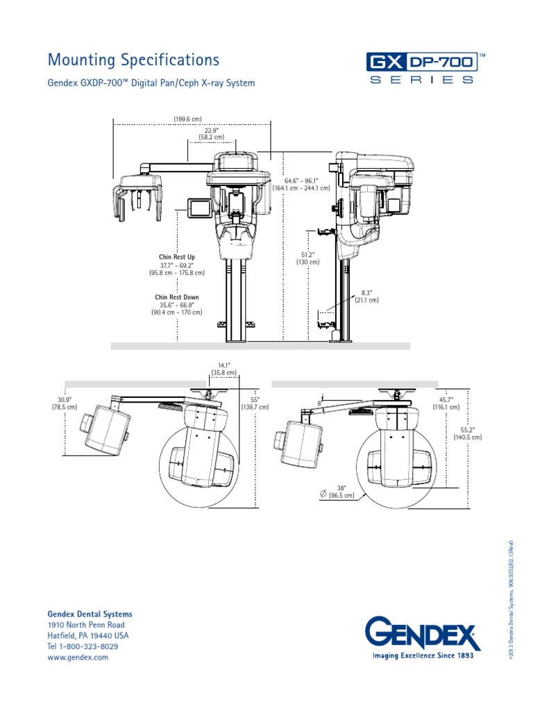 Mounting Spec Gendex GXDP 700 | PDF | Electromagnetic Spectrum ...