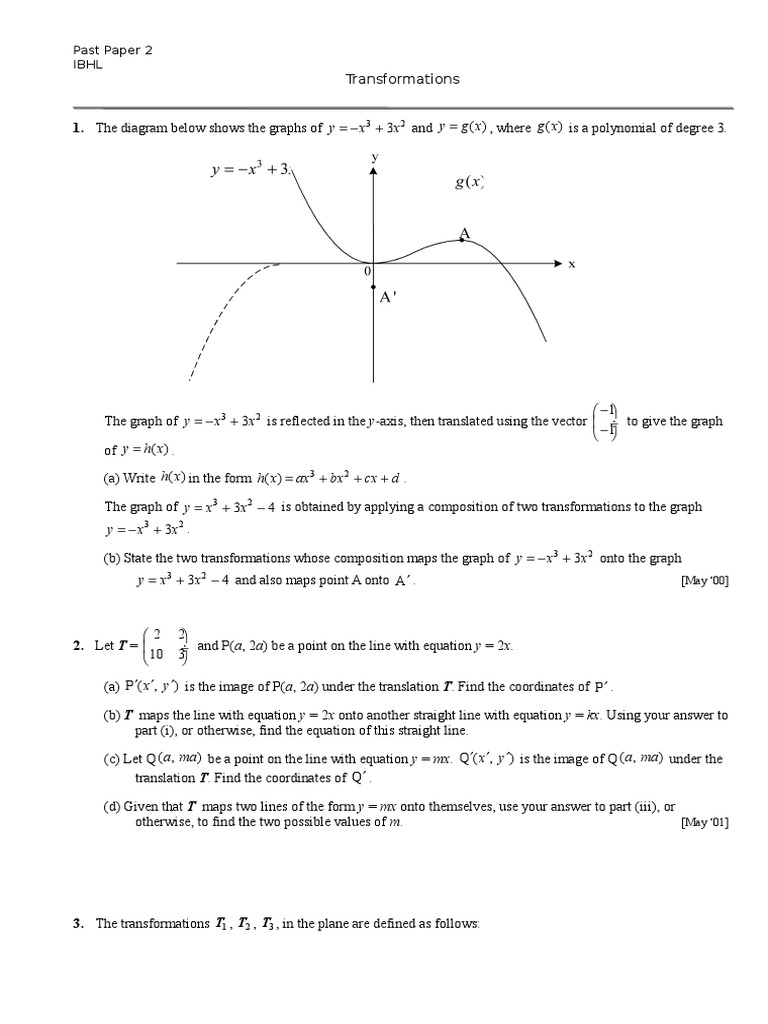 Transformations p2 | Matrix (Mathematics) | Equations