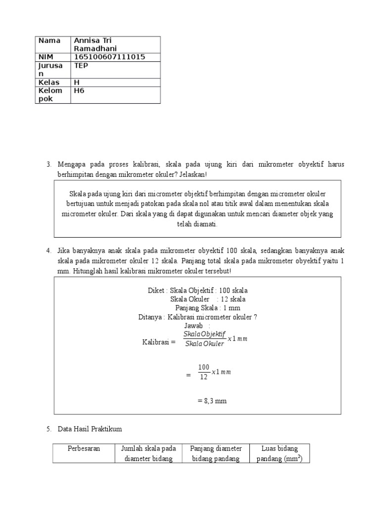 Laporan Kalibrasi Mikrometer | PDF