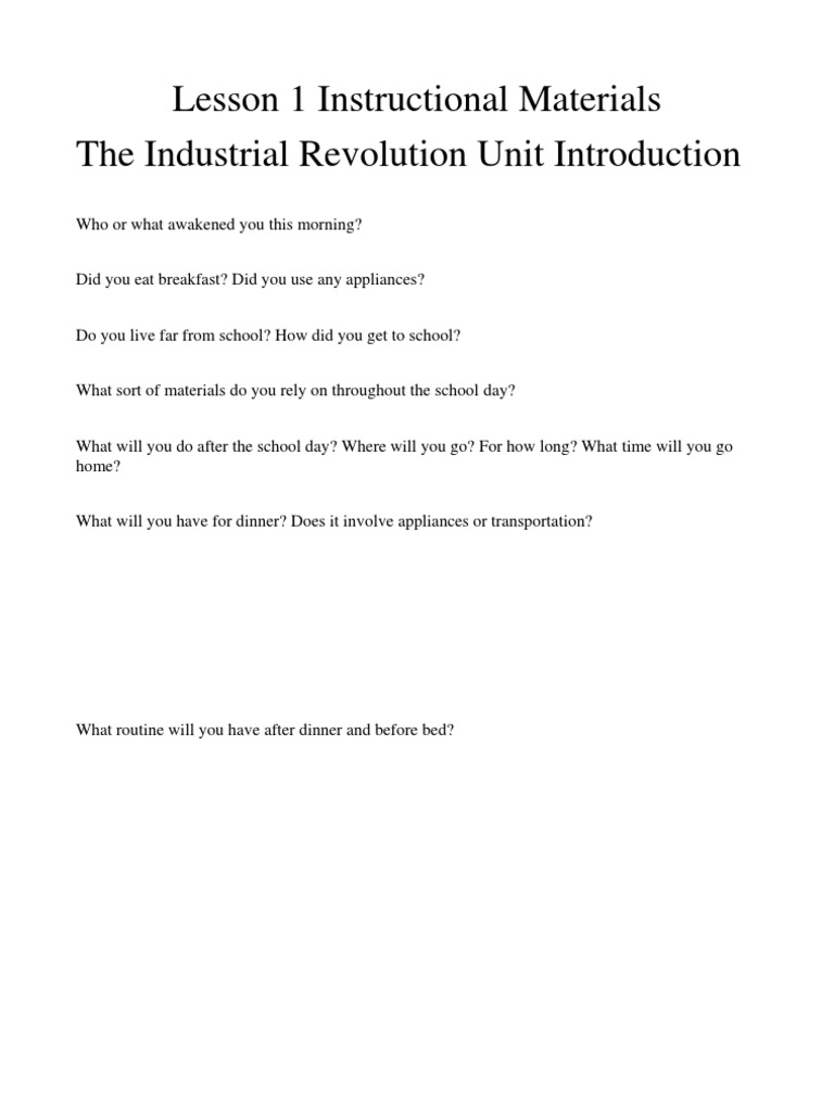 Instructional Materials | PDF | Factory | Industrial Revolution