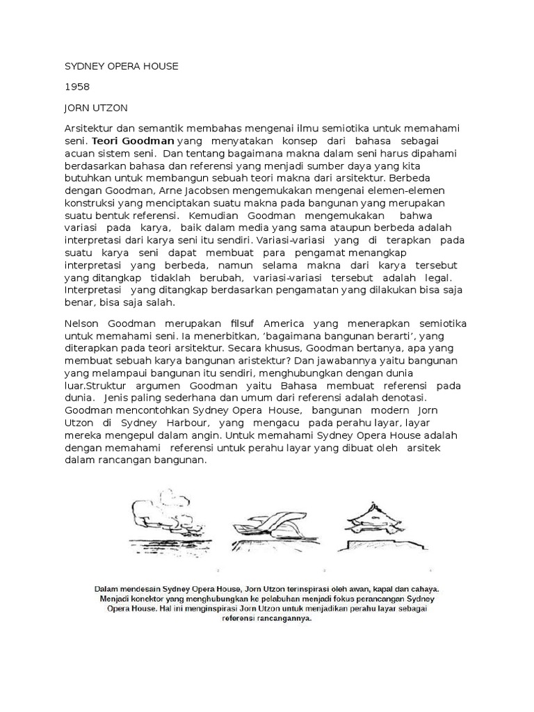 Semiotika Arsitektur Sydney Opera House | PDF