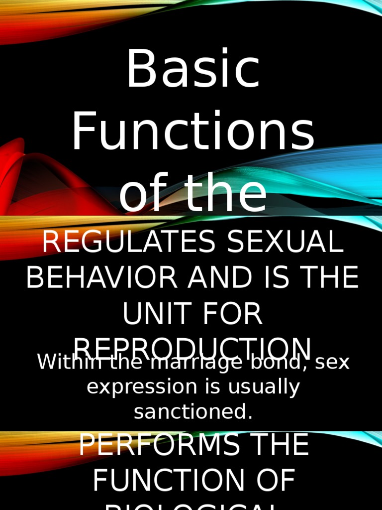 Basic Functions of The Family | PDF