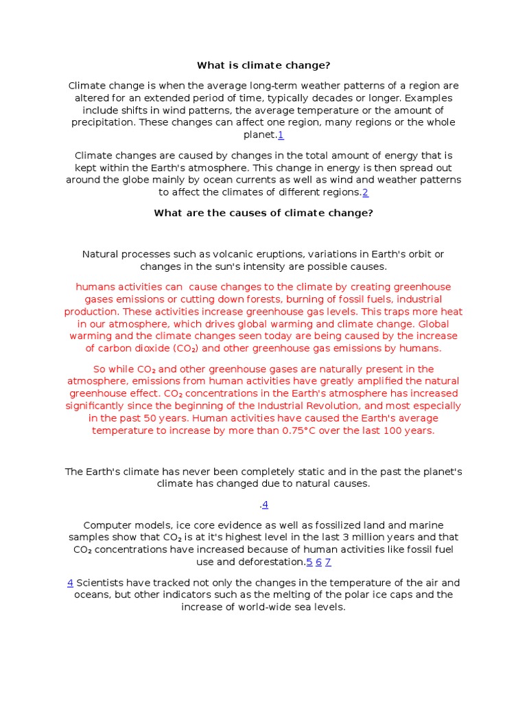 What Is Climate Change | PDF