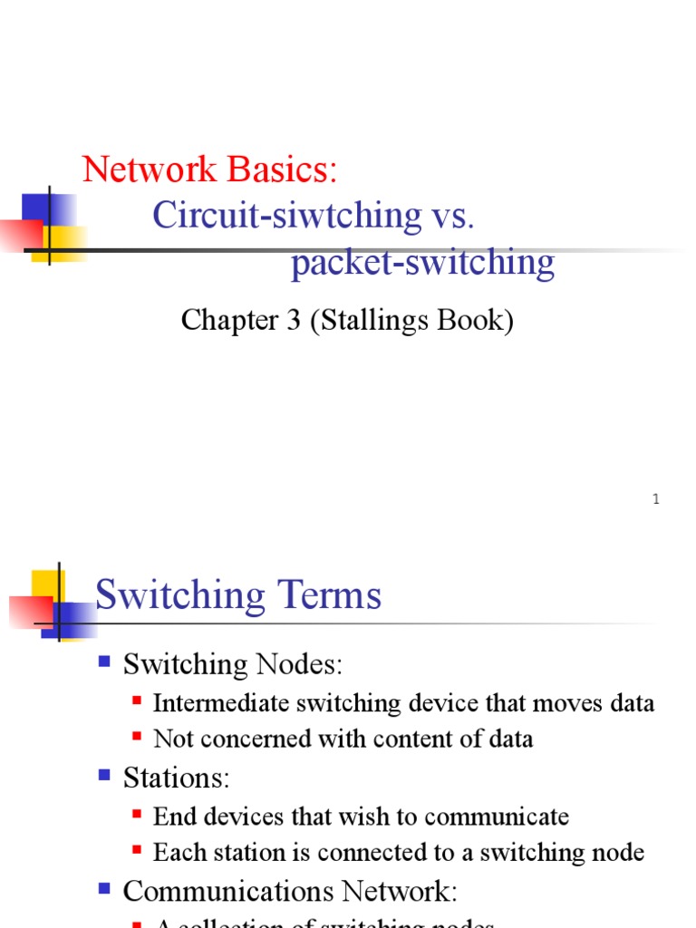 Network Basics:: Circuit-Siwtching vs. Packet-Switching | PDF | Science & Mathematics | Computers