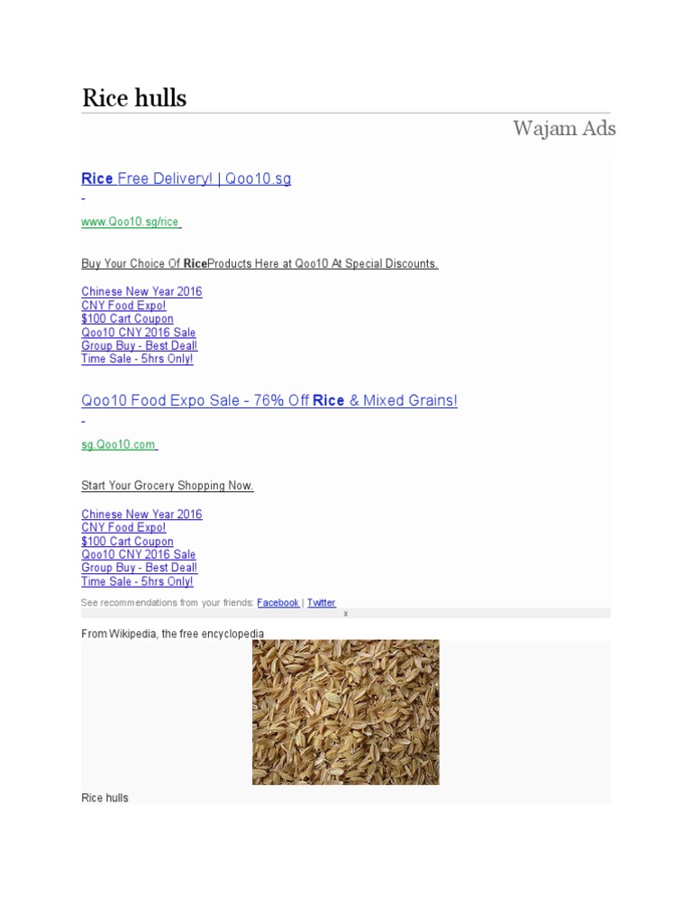 Uses of Rice Hulls: A Review of the Various Ways this Agricultural ...