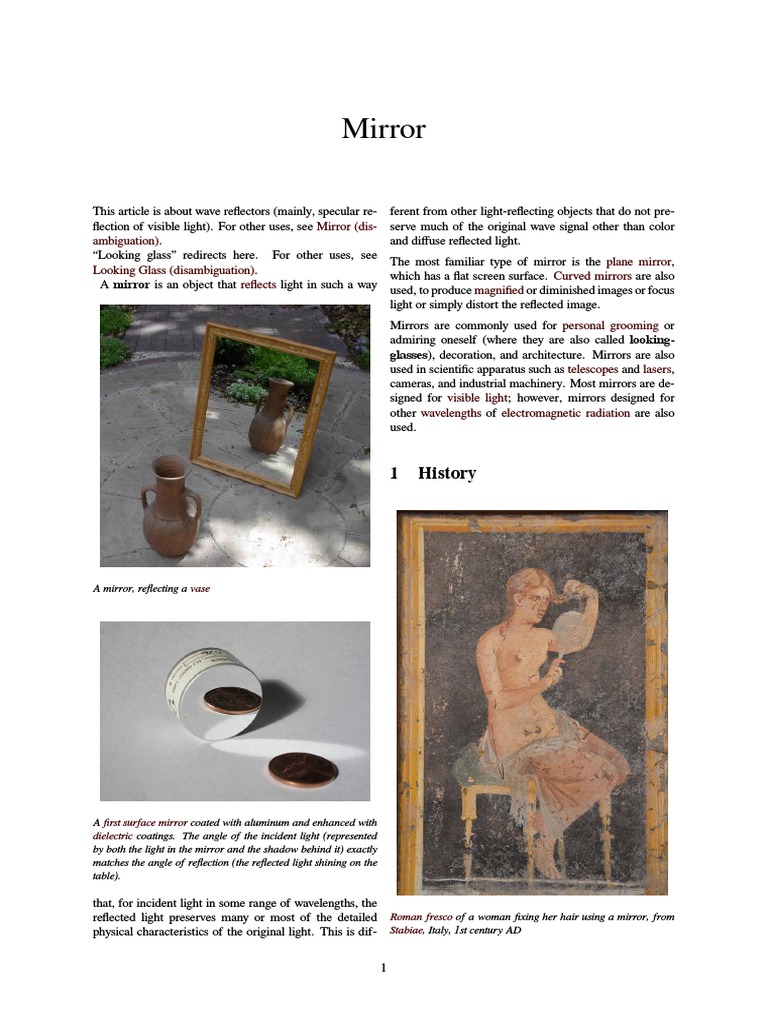 Mirror History | PDF | Mirror | Optics