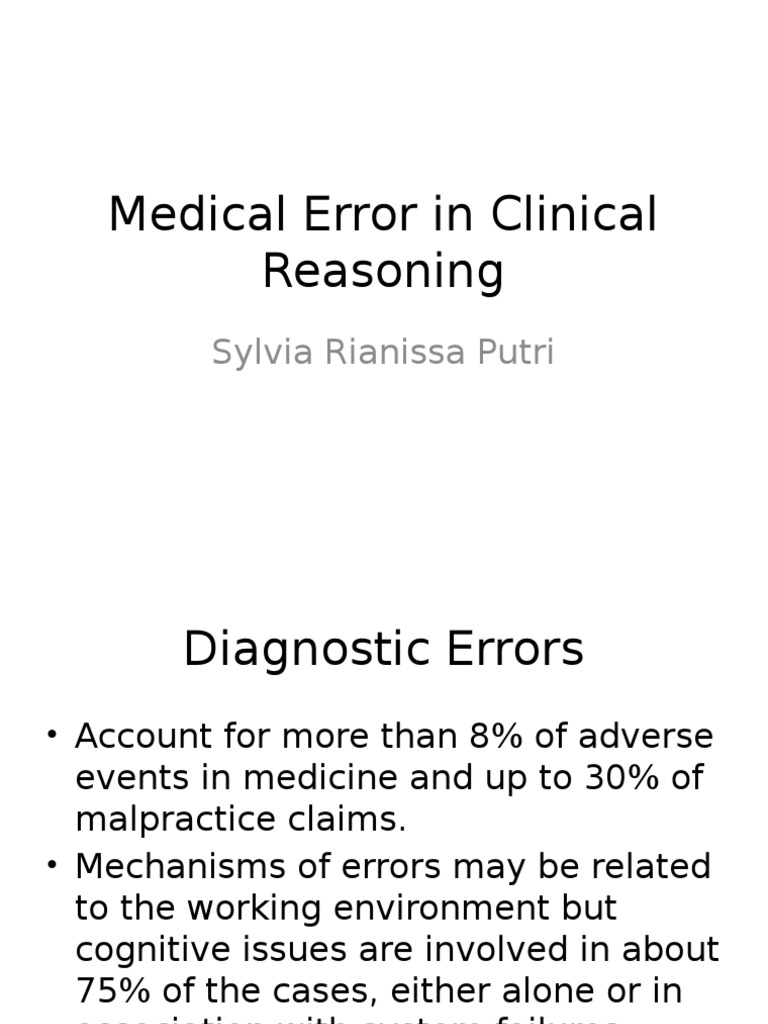 Understanding Diagnostic Errors in Medicine | PDF | Self-Improvement