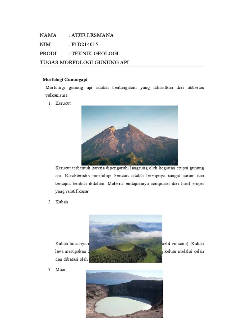 Morfologi Gunung API | PDF