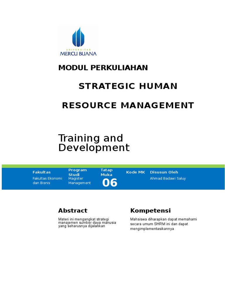 SHRM Chap 6 Modul | PDF
