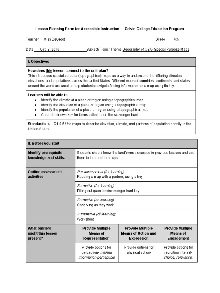 5 A Lesson Five Special Purpose Maps | PDF | Applied Psychology ...