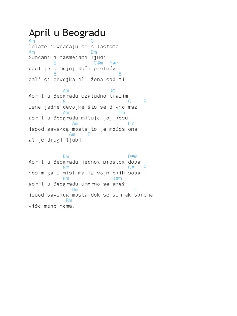 April U Beogradu | PDF