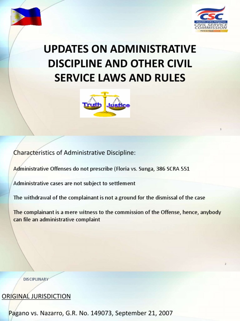 Updates On Administrative Discipline With Saln by CSC Ascom Ronquillo ...