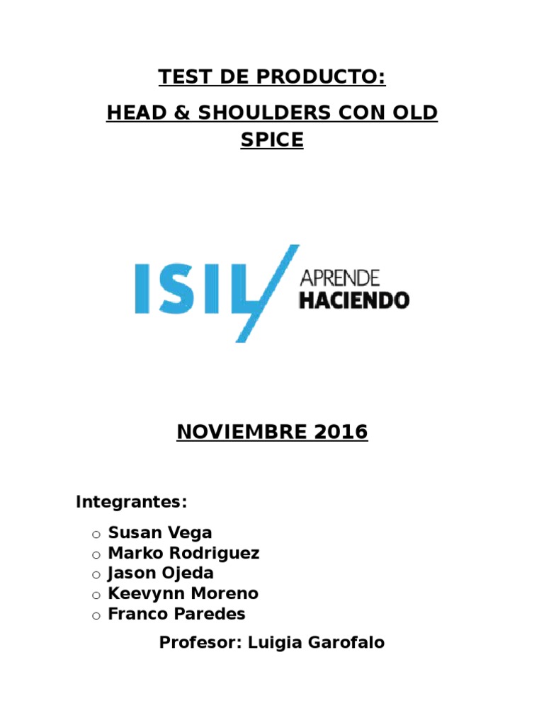 Brief Head & Shoulders Con Old Spice | PDF | Negocios (general) | Business
