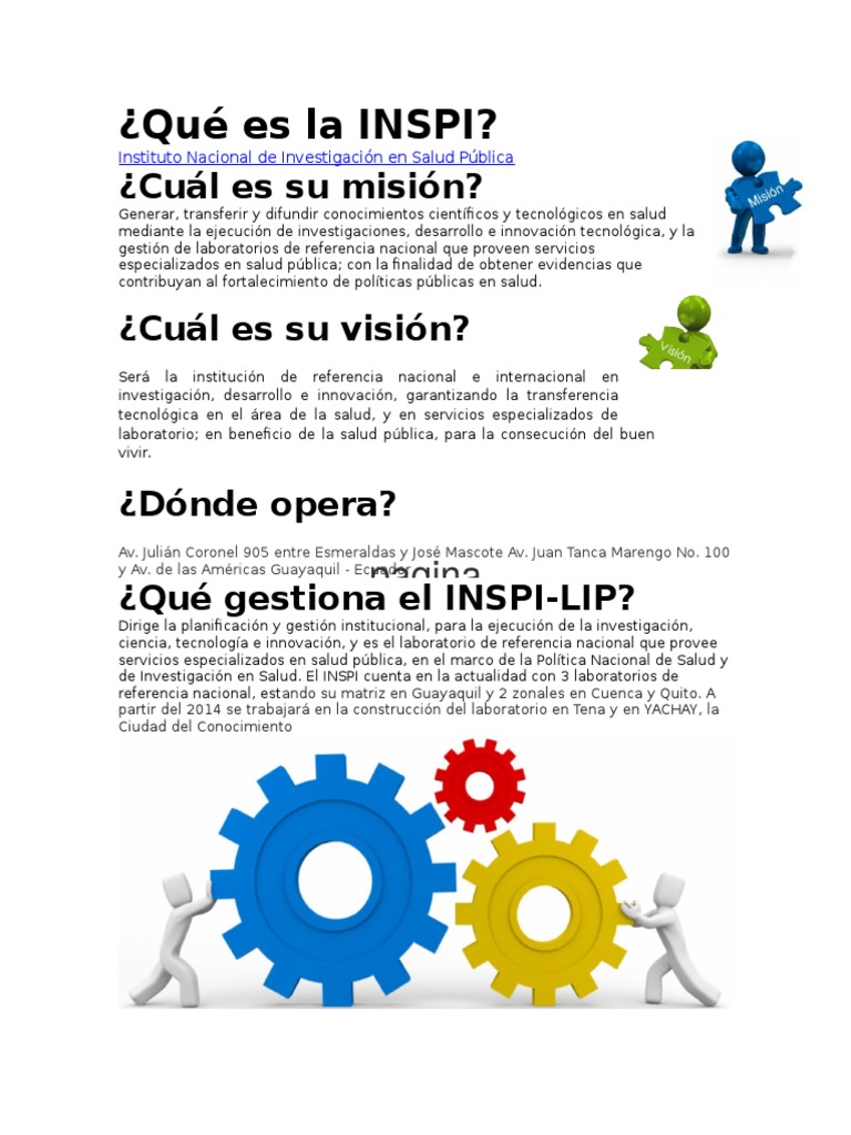 Qué Es La INSPI | PDF