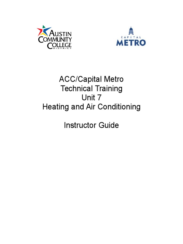 Air Cond Instructor Guide Lesson Plan | PDF | Air Conditioning ...