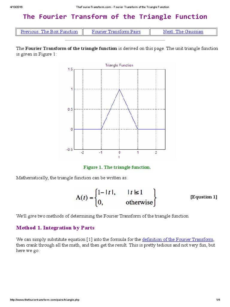 The Fourier Transform | Fourier Transform | Convolution