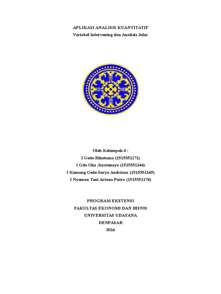 Variabel Intervening dalam Analisis Jalur | PDF | Metode & Bahan Ajar