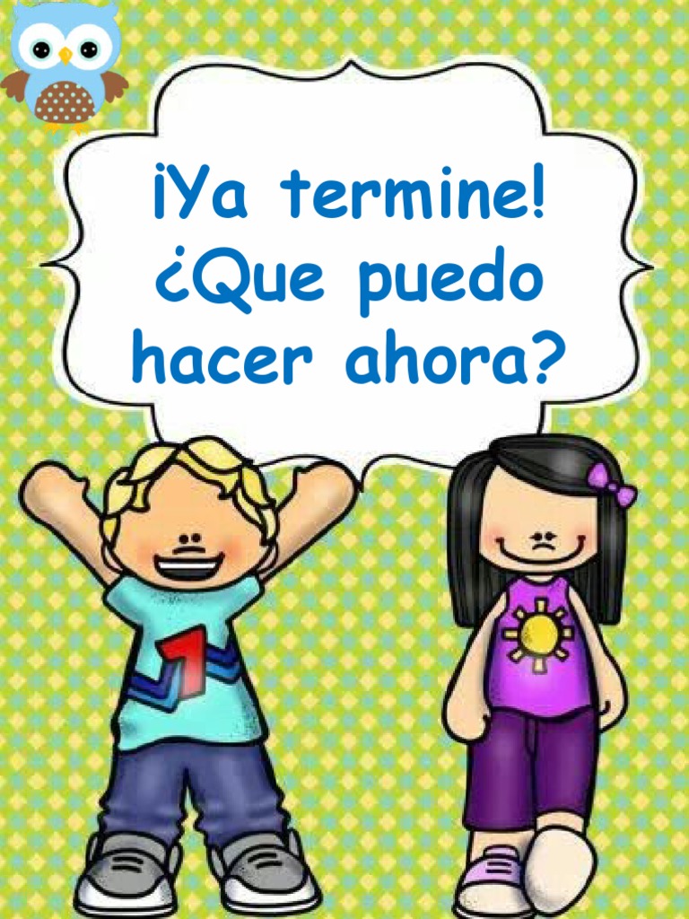 Actividades Ya Termine, Ahora Que Puedo Hacer? | PDF