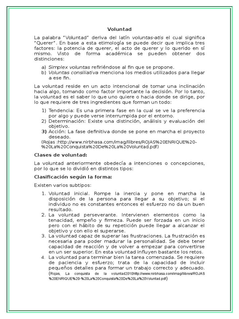 Trastornos de la Voluntad: Hiperbulia y Abulia | PDF | Deportes ...