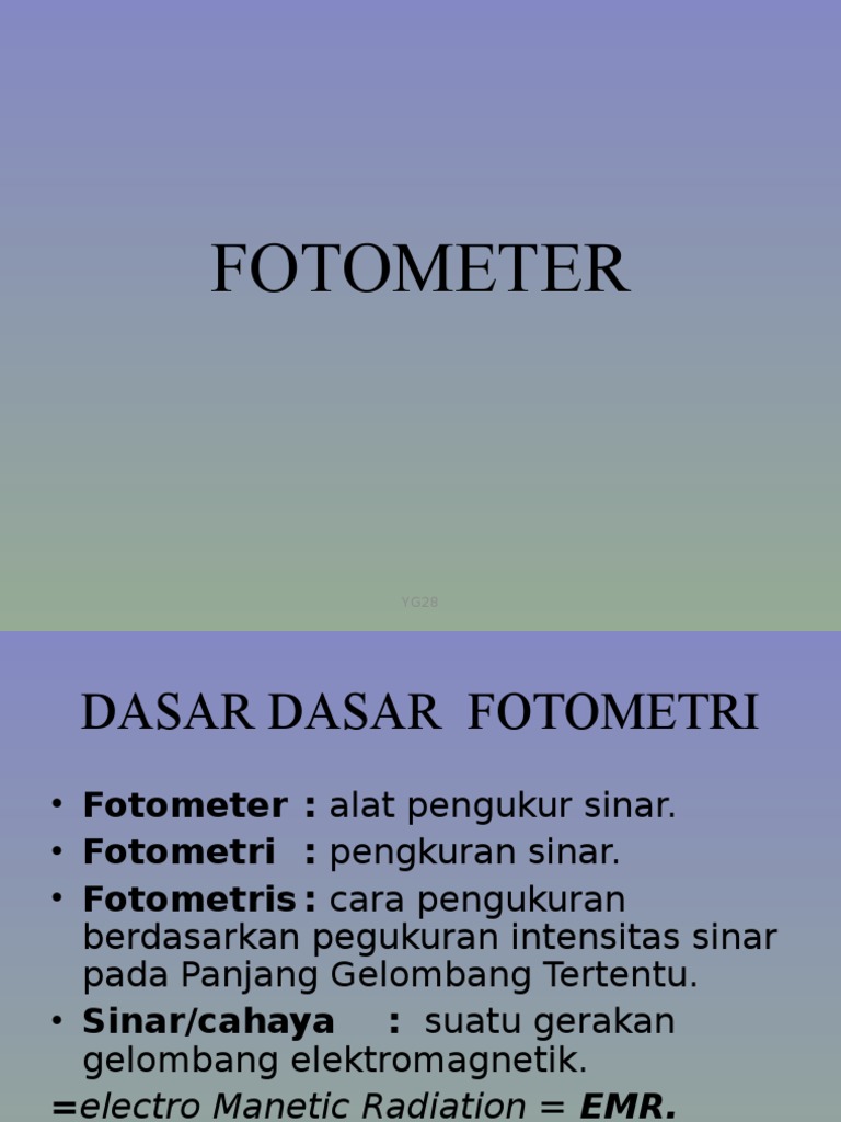 Fotometer | PDF | Sains & Matematika