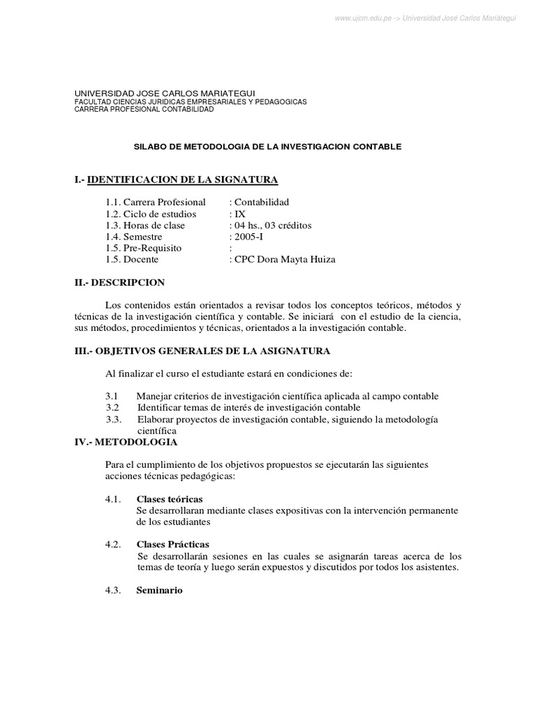 Ix-Metodologia de La Investigacion Contable | PDF | Teoría | Método ...