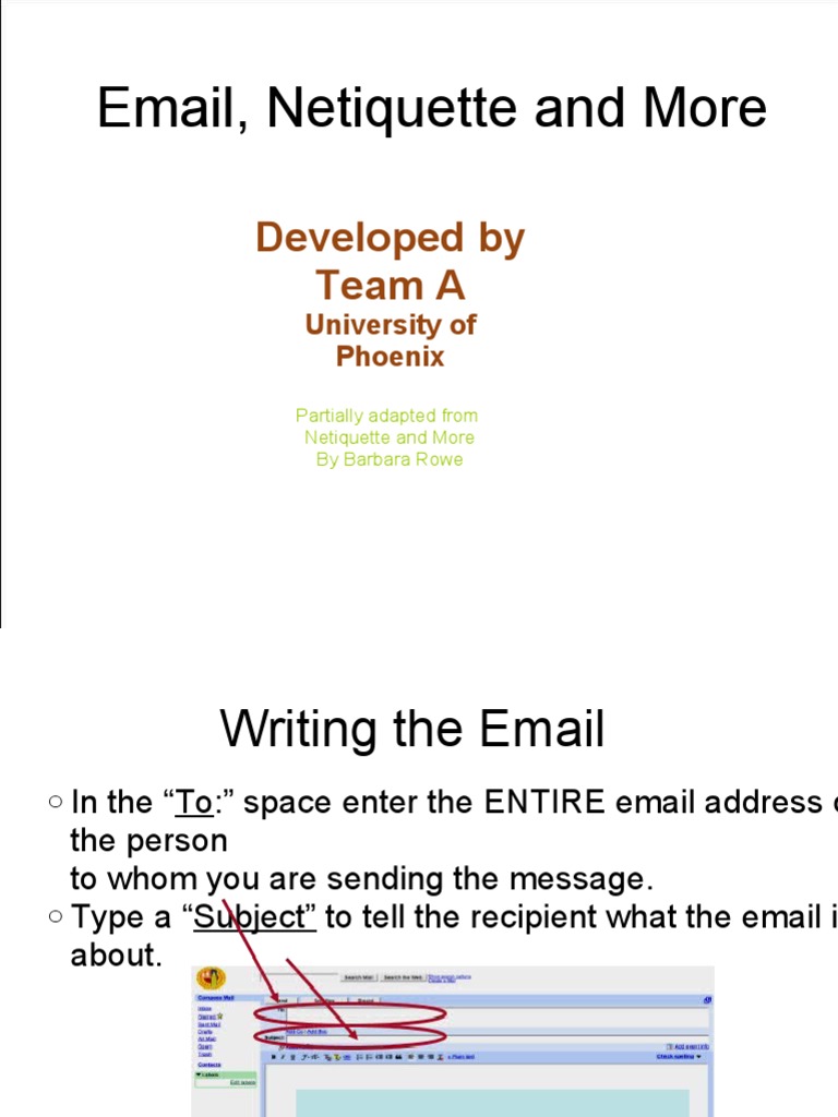 The Student Internet Etiquette | PDF | Email Spam | Internet