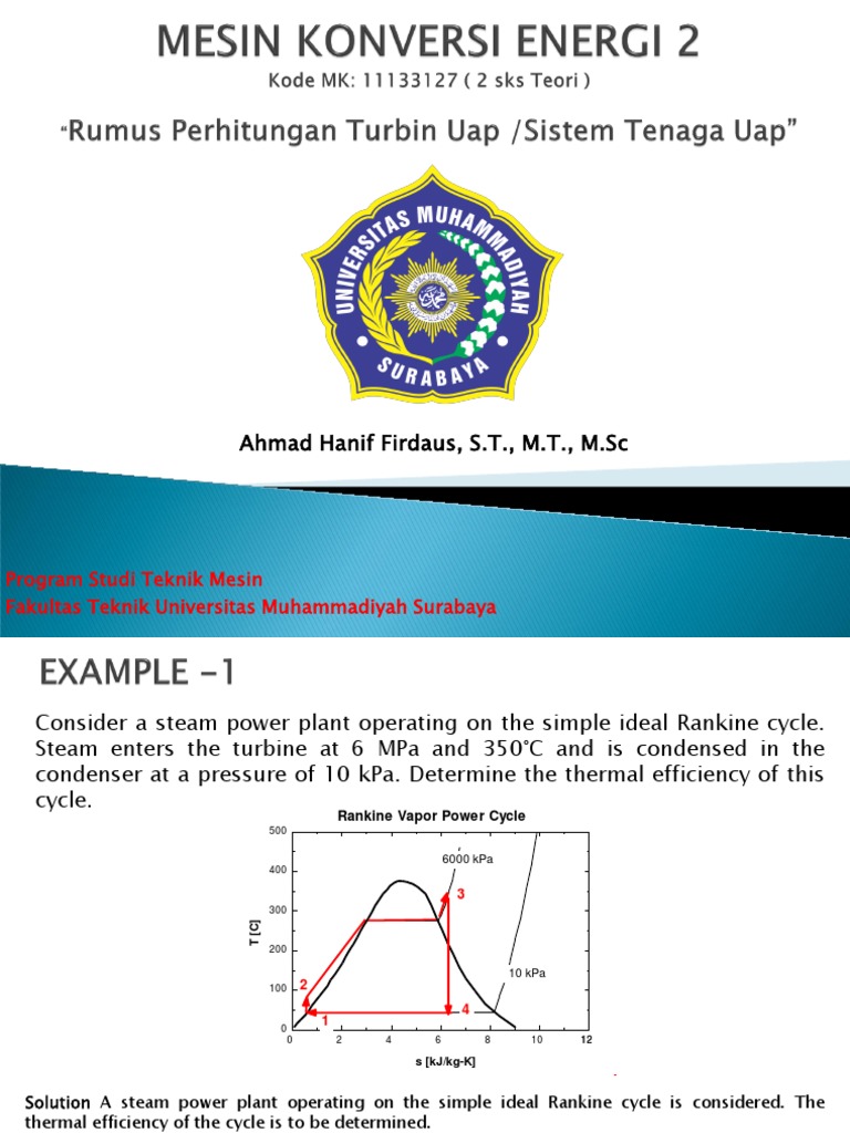 Rumus Perhitungan Turbin Uap | PDF | Physical Sciences | Physics