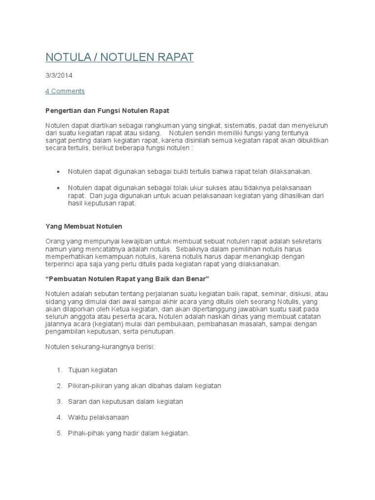 NOTULA | PDF | Kajian Bahasa Asing | Seni