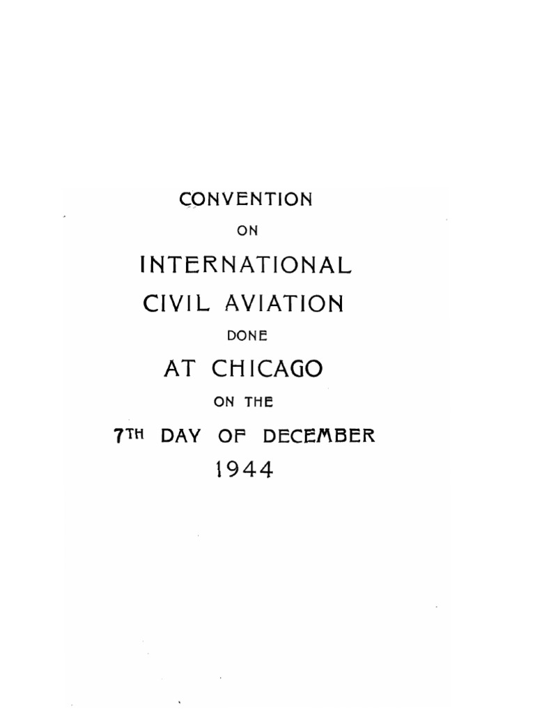 Chicago Convention 1944 | PDF | Public Law | Social Institutions