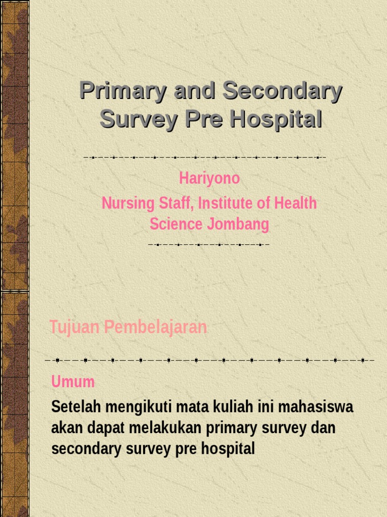 Primary Survey | PDF