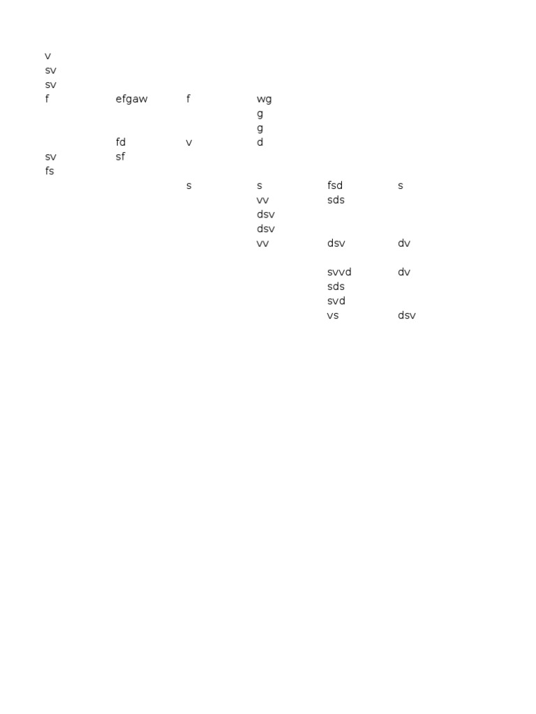 V SV SV F Efgaw F WG G G FD V D SV SF Fs S S FSD S VV Sds DSV DSV VV ...